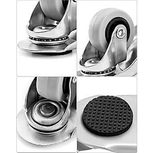 QWORK 8 pcs 6" Steel Tri-Dolly, 400 lbs Load Capacity, Great for Moving Furniture & Appliances, Durable and Easy to Use