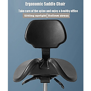 JMYSD Ergonomic Split Saddle Stool Dentist Chair Dental Stool Height Adjustable for Hospital Laboratory Salon Office Home,A2