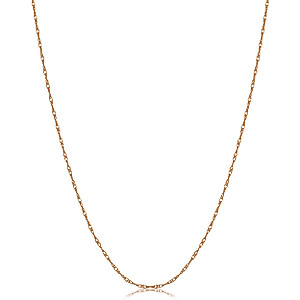 Kooljewelry 10k Yellow Gold Rope Chain Pendant Necklace (0.8 mm, 20 inch)