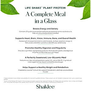 Shaklee Life Shake™ Plant Protein French Vanilla - Complete Meal Replacement with 20g Protein, 6g Fiber, 24 Vitamins & Minerals - Supports Satiety & Healthy Weight - Non-GMO - 14 Servings