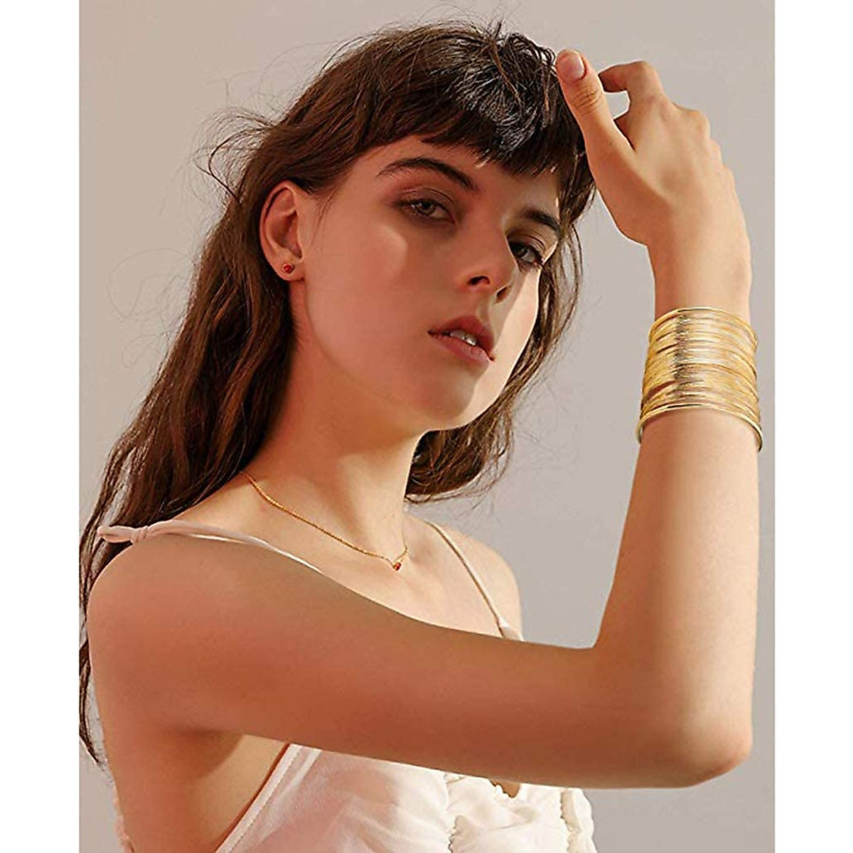 Bracelets Gold Plated Open Cuff Bangles Gift Choice for Women & Girls Fashion (Classic Bohemia)