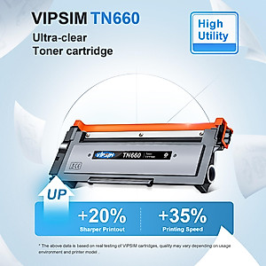 TN660 Toner Cartridge Brother Printer - Replacement with Brother TN 660 TN-660 TN630 High Yield to use with HL-L2380DW HL-L2320D HL-L2340DW DCP-L2540DW MFC-L2700DW MFC-L2720DW Printer (Black, 4 Pack)