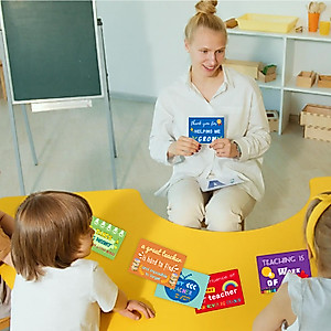 emzrivo 24 Pcs Teacher Appreciation Cards Teacher Thank You Cards with Envelopes and Stickers Thank You Cards for Teacher Gift Cards Bulk Teacher Card for Thanksgiving Christmas Day, 4 x 6 Inches