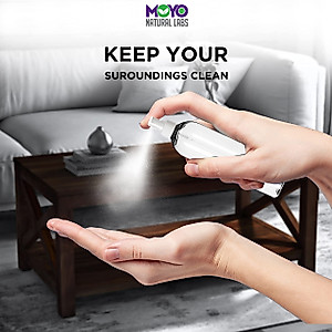 MoYo Natural Labs 4 Oz Fine Mist Spray Bottles Empty Travel Containers, Bpa Free Hdpe Plastic for Essential Oils & Liquids/Cosmetics (neck 20-410) (Pack Of 12, Translucent Hdpe White Spray)