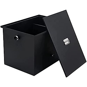 Commercial Grease Interceptor Trap 70 Lb - Carbon Steel Grease Trap Under Sink For Restaurant Cafe - Under Sink Grease Trap 4-35 GPM - Waste Water Oil-water Separator For Restaurant,50 LB