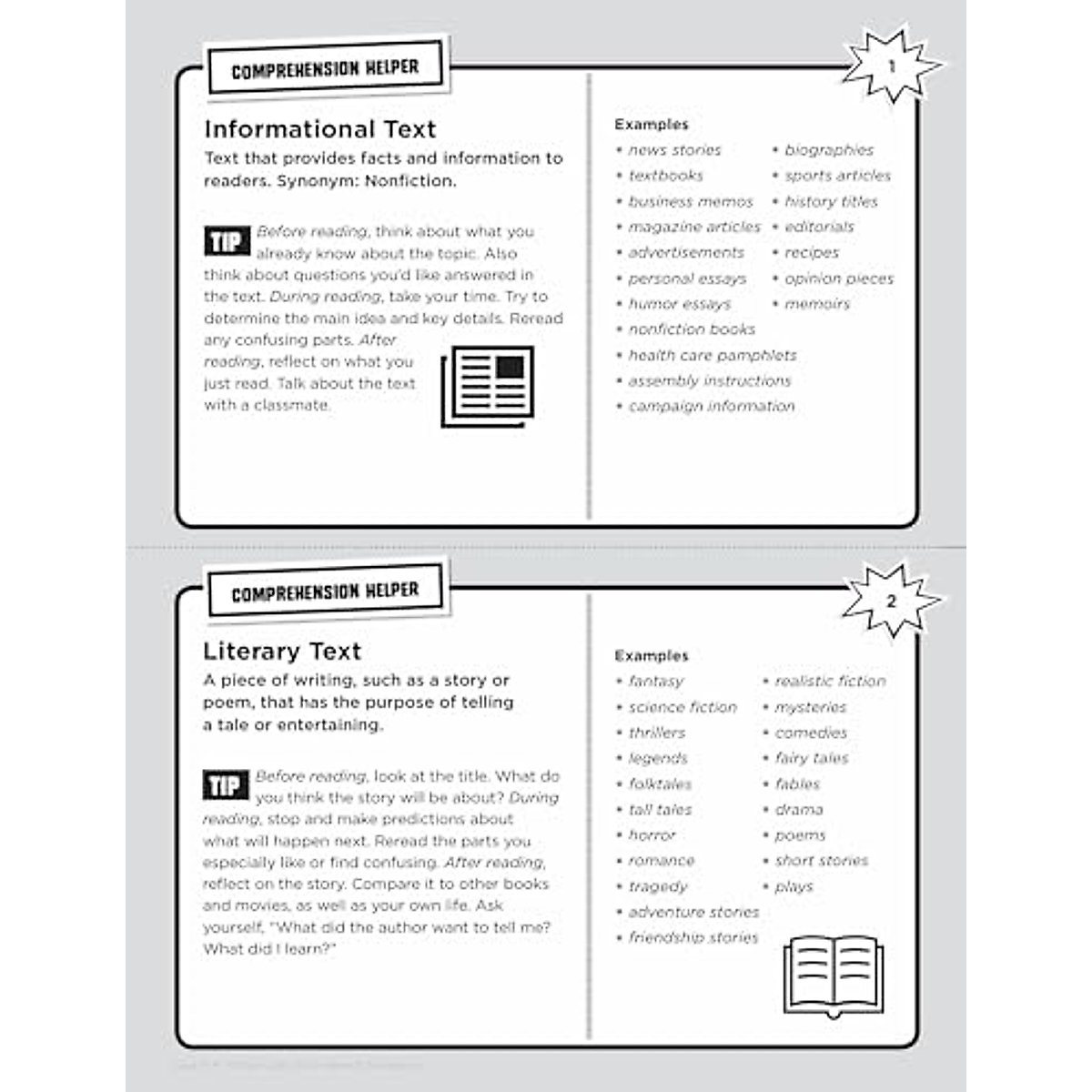 100 Task Cards: Text Evidence: Reproducible Mini-Passages With Key Questions to Boost Reading Comprehension Skills