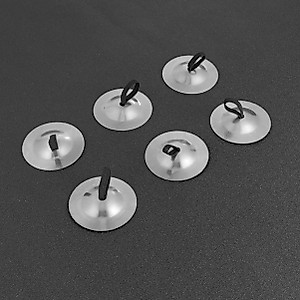 MILISTEN 6Pcs Finger Cymbals, Finger Cymbals Brass Zills Finger Musical Instrument for Dancer Ball Party, Silver