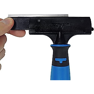 Unger 4” Performance Grip Window Scraper – Adhesive Remover for Windows, Glass, Shower Doors, Windshields & Mirrors, Cleaning Scraper Tool to Remove Paint, Tape, & Stickers