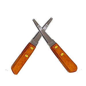 Four (4) Grapefruit Spoons and Two (2) Grapefruit Knives, Stainless Steel, Serrated Edges With BONUS Sponges