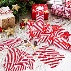 LEMESO 24PCS Christmas Candy Boxes, Xmas Paper Boxes with Ribbon Candy for Sweets, Chocolate, Decoration Gift Boxes Party Favor Boxes for Xmas, Wedding Party Wrap Bag
