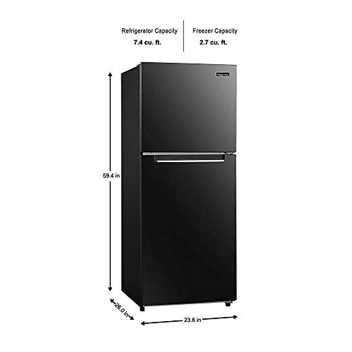 Magic Chef HMDR1000BE Top Freezer Refrigerator in Black 10.1 cu. ft.