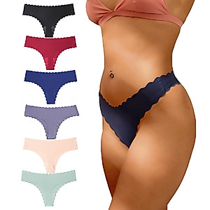 Aogda Thongs Women Underwear Ladies Panties Womans Seamless Thong Pack（Small）