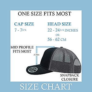 HORN GEAR Trucker Hat - Mountain Hat Edition (Charcoal/White)