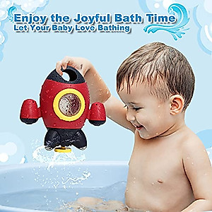 Sitodier Bath Toys | Bath Toys for Toddlers 1-3 Years Old | Space Spray Water with Rotatable Fountain Shower Bathtub Toys | Baby Shower Bath Toys for Toddlers Boys Girls 1 2 3 4 Years