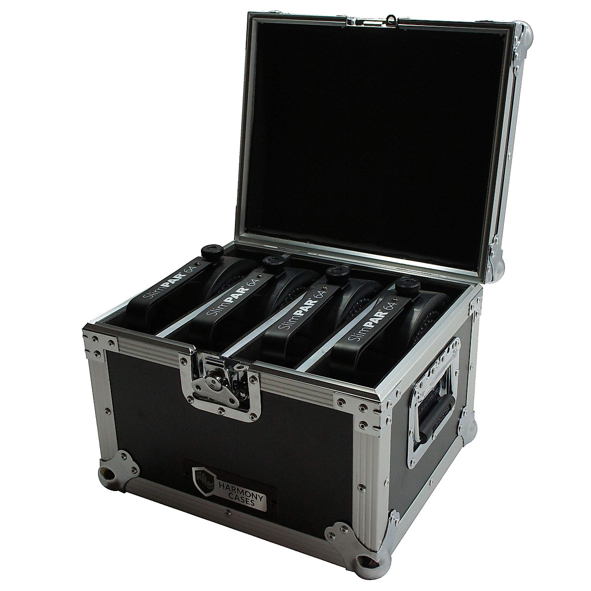 Harmony Audio Cases HC4SLIMPAR64 Light Flight Road Case Compatible with Chauvet SlimPAR 64 x 4