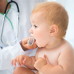 Tondiamo 100 Pcs Baby Tongue Cleaner Toothbrush Baby Oral Cleaner with 3 Pieces Finger Toothbrush for Newborn Baby Mouth Cleaner Oral Cleaning Infant Cleaner Toothbrush for 0-36 Months Baby