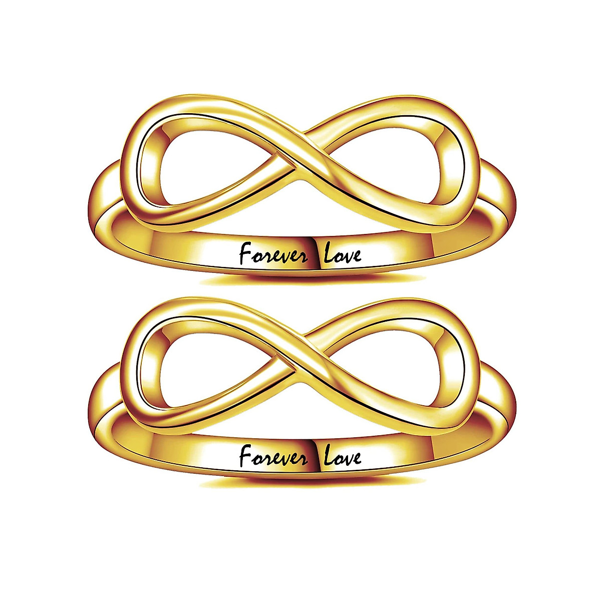 EBAT Couple Matching Ring, Best Friend Ring, 2 Women's Best Friends Promise She and Her Partner Personalized Engraving, Custom Name, Sterling Silver