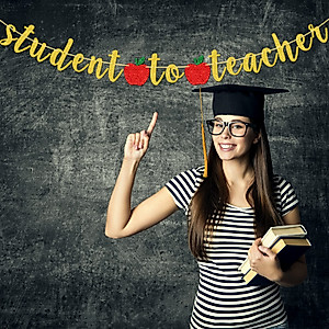 Student To Teacher Banner, Teacher Graduation Banner, Grad Party Decor, Class of 2024, Teacher Graduation Party Decorations