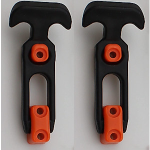 COOLOGIN Rubber Flexible T-Handle Hasp Draw Latch for Tool Box, Cooler, Golf Cart or Engineering Machine Hood (Multicolored, 2 PCS)