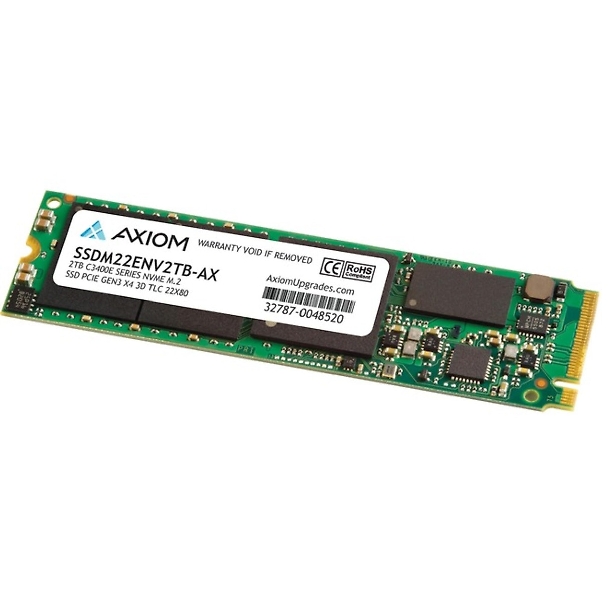 Axiom SSDM22ENV2TB-AX C3400e Series - Solid State Drive - encrypted - 2 TB - Internal - M.2 2280 - PCI Express 3.0 x4 (NVMe) - AES - Self-Encrypting Drive (SED), TCG Opal Encryption 2.0
