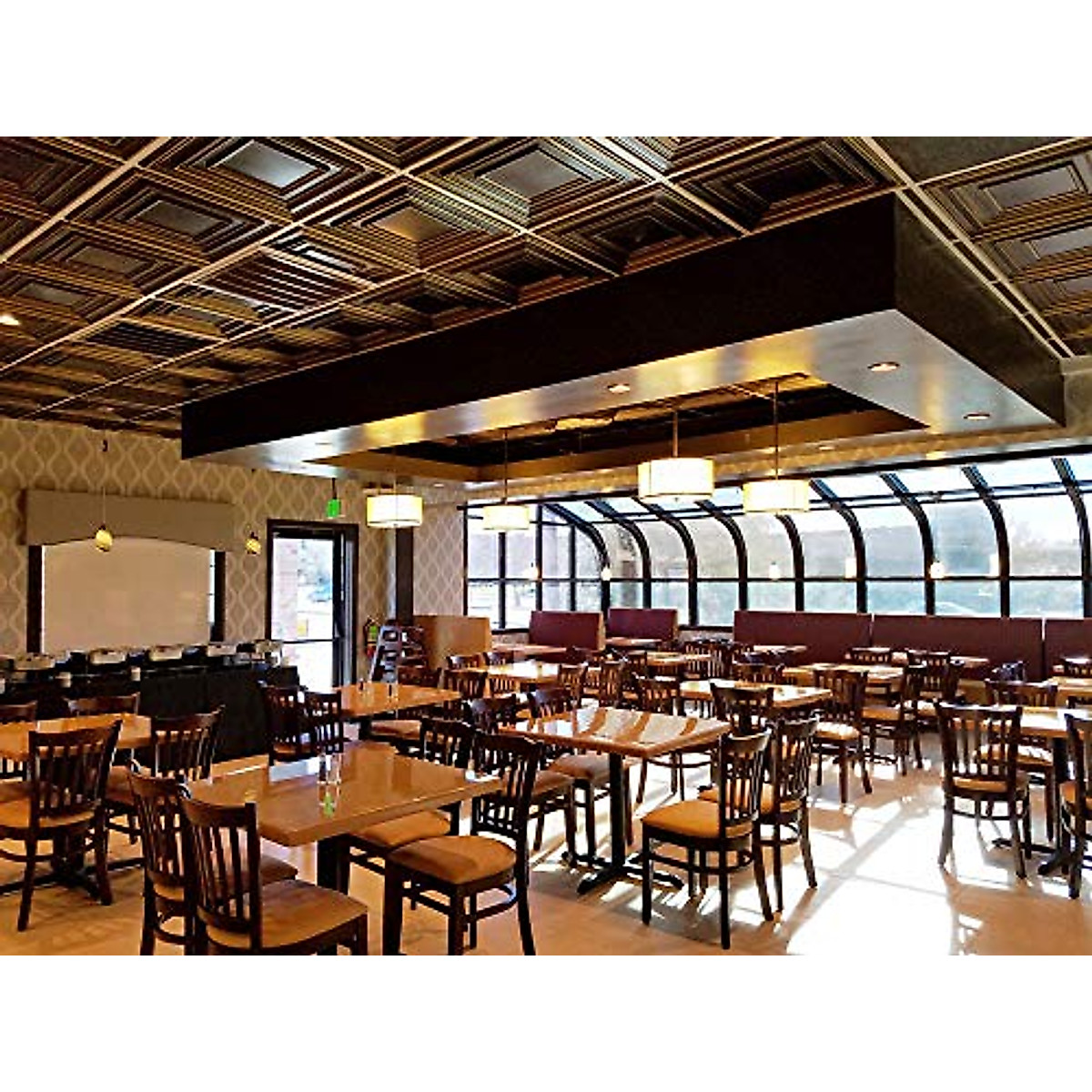 Schoolhouse-Faux Tin Ceiling Tile - Antique Brass 25-Pack