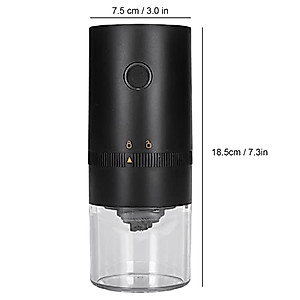 Aramox Coffee Grinders, Other Than Hand Operated,Coffee Bean Grinder Convenient Practical Reliable Durable Curved Design Compact Portable Grinding Tool For Home (Black)