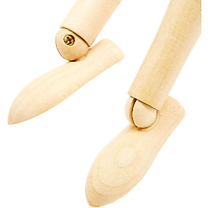 Bright Creations 2 Pack Posable Figure Wooden Mannequin for Drawing, 12-Inch Poseable Art Mannequin Figures, Wood Human Model for Drawings and Paintings, Drawing Mannequins with Base