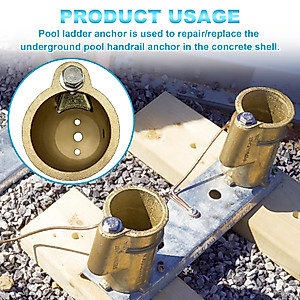 Pool Ladder Anchors - PW-4C Perma-Socket Wedge Assy for Perma Cast Style Bronze Anchor Socket Bolt/Fit 3", 4" Sockets