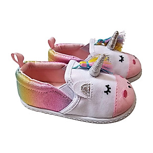 Unicorn Sneakers Shoes Girls Toddlers (4) White