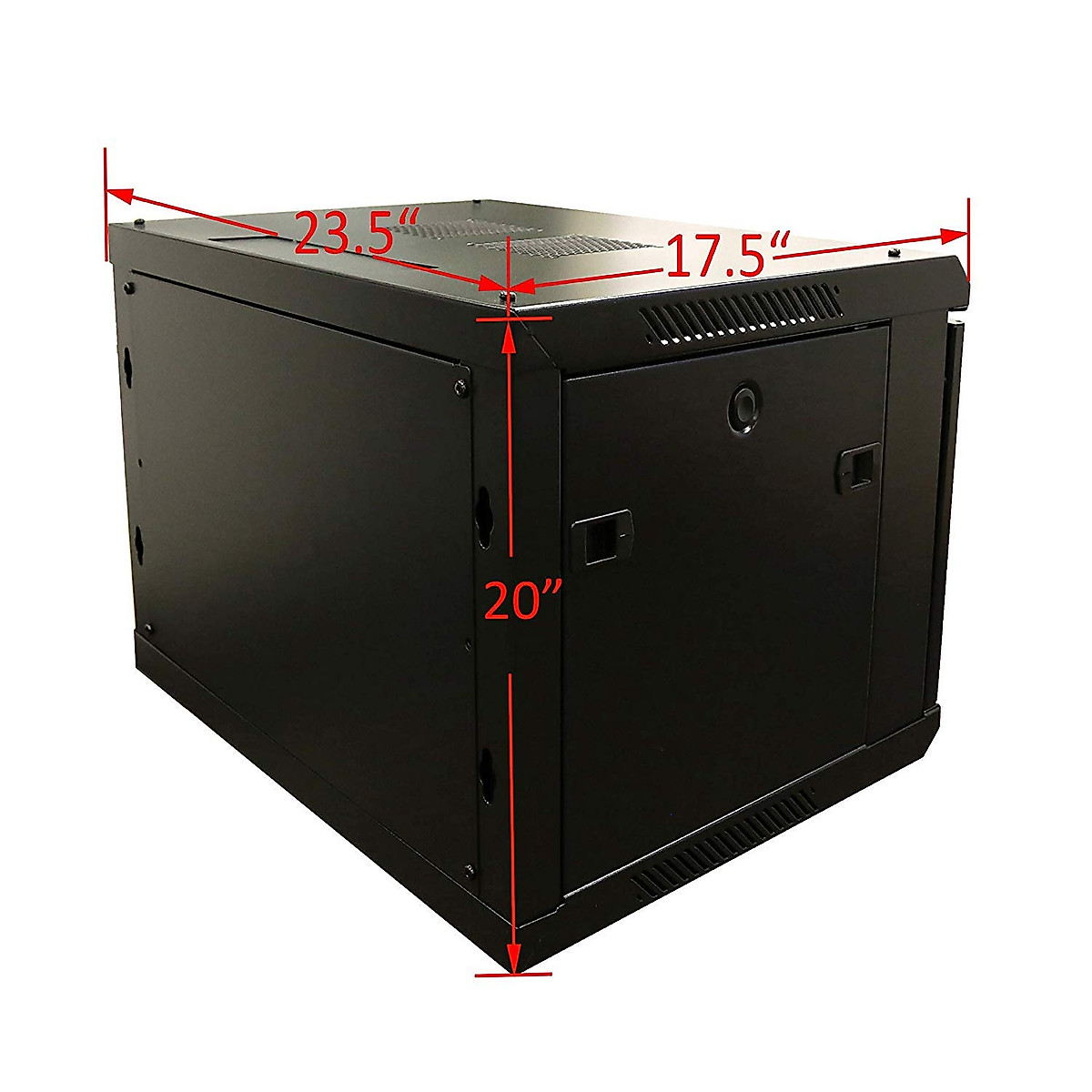 AEONS 9U Professional Wall Mount Network Server Cabinet Enclosure 19-Inch Server Network Rack 16-Inches Deep Black