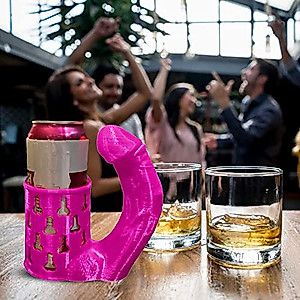 Valentine's Day Gift - Funny Tintin Beer Can Holder Novelty Birthday Holiday Spoof Gift Funny Beer can Holder (C - Purple)