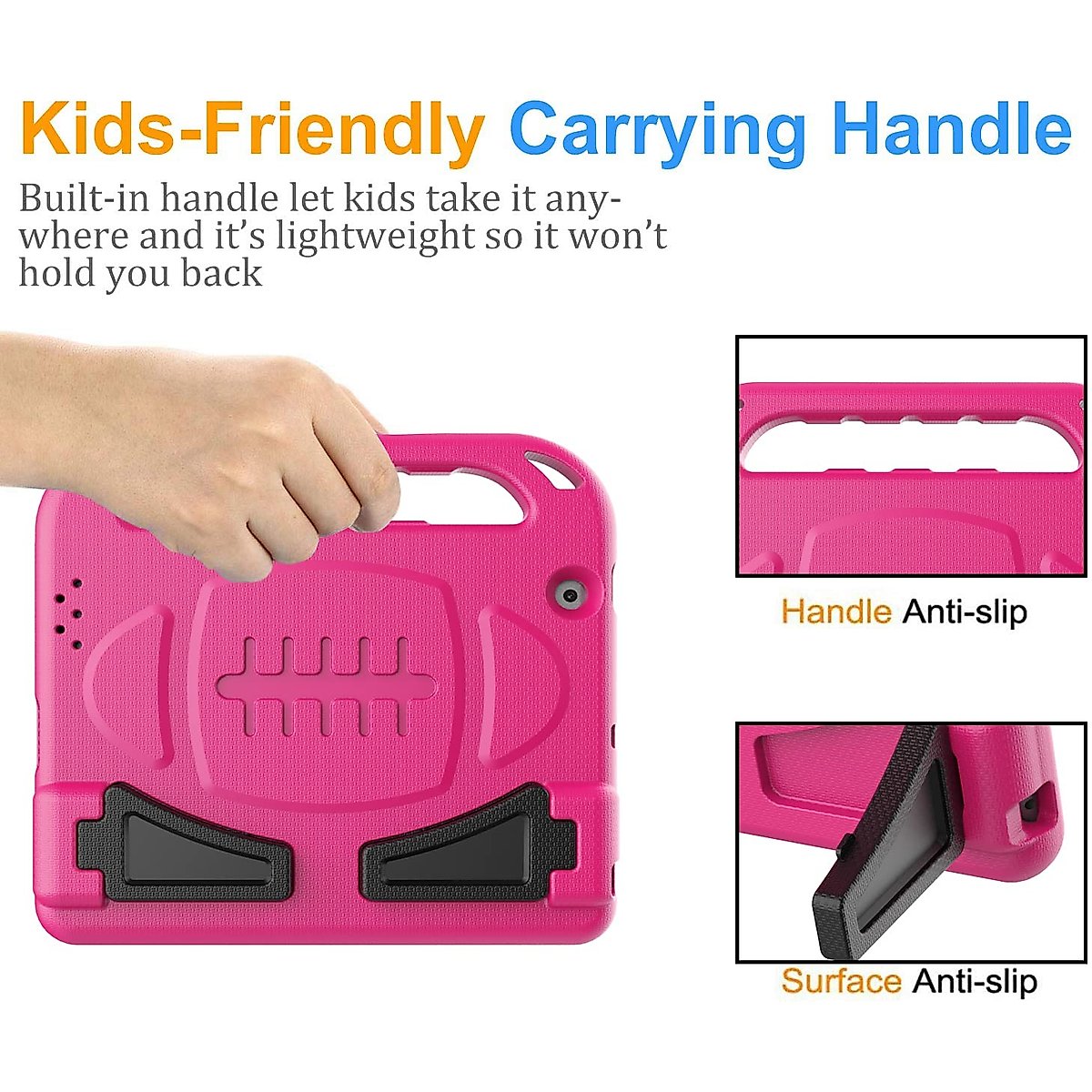 BMOUO Kids Case for iPad 2nd 3rd 4th Generation, iPad 2 3 4 Case - Built-in Screen Protector, Shockproof Convertible Handle Stand Friendly Kids Case for 9.7” iPad 2nd 3rd 4th Generation - Rose