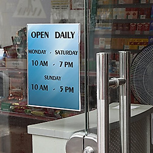 Niubee 8.5x11 inch Wall Mount Acrylic Sign Holder with Double Sided Adhesive Tape for Office, Home, Store, Restaurant-No Drilling (30 Pack)