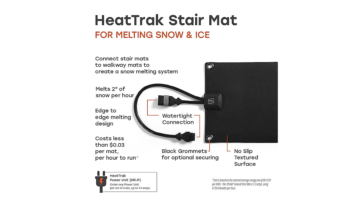 HeatTrak Heated Snow Melting Mats for Stairs - Heated Outdoor Mats ...