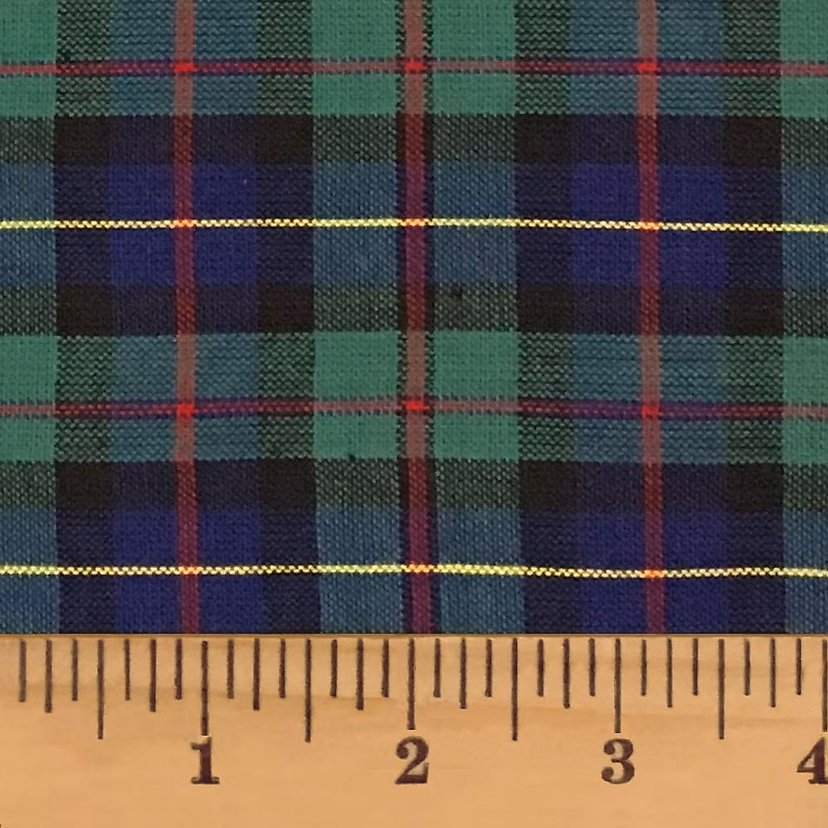 Celtic Blue Green Tartan Plaid Cotton Homespun Fabric by JCS - Sold by The Yard