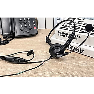RJ9 Phone Headset Office Telephone Headset with Microphone Noise Cancelling for Polycom VoIP VVX311 VVX411 VVX310 VVX410 VVX300 VVX400 VVX401 VVX501 335 ShoreTel 230 NEC Allworx Landline Deskphones