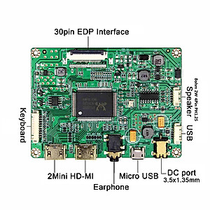 12.6 inch 1920x515 eDP IPS LCD Screen NV126B5M-N41 and 2Mini HDMI Micro USB LCD Controller Board,for DIY CPU GPU PC Computer Monitor Case