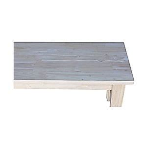 IC International Concepts International Concepts Shaker Style Unfinished Bench, 72" x 14" x 18"