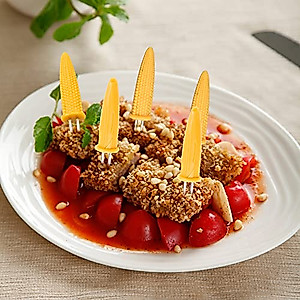 Senzeal 30Pcs Corn Holders Stainless Steel Corn on The Cob Skewers Non Slip Corn on The Cob Holders Skewers Heat Resistant Sweetcorn Holder Fork for Home Cooking Birthday Party BBQ