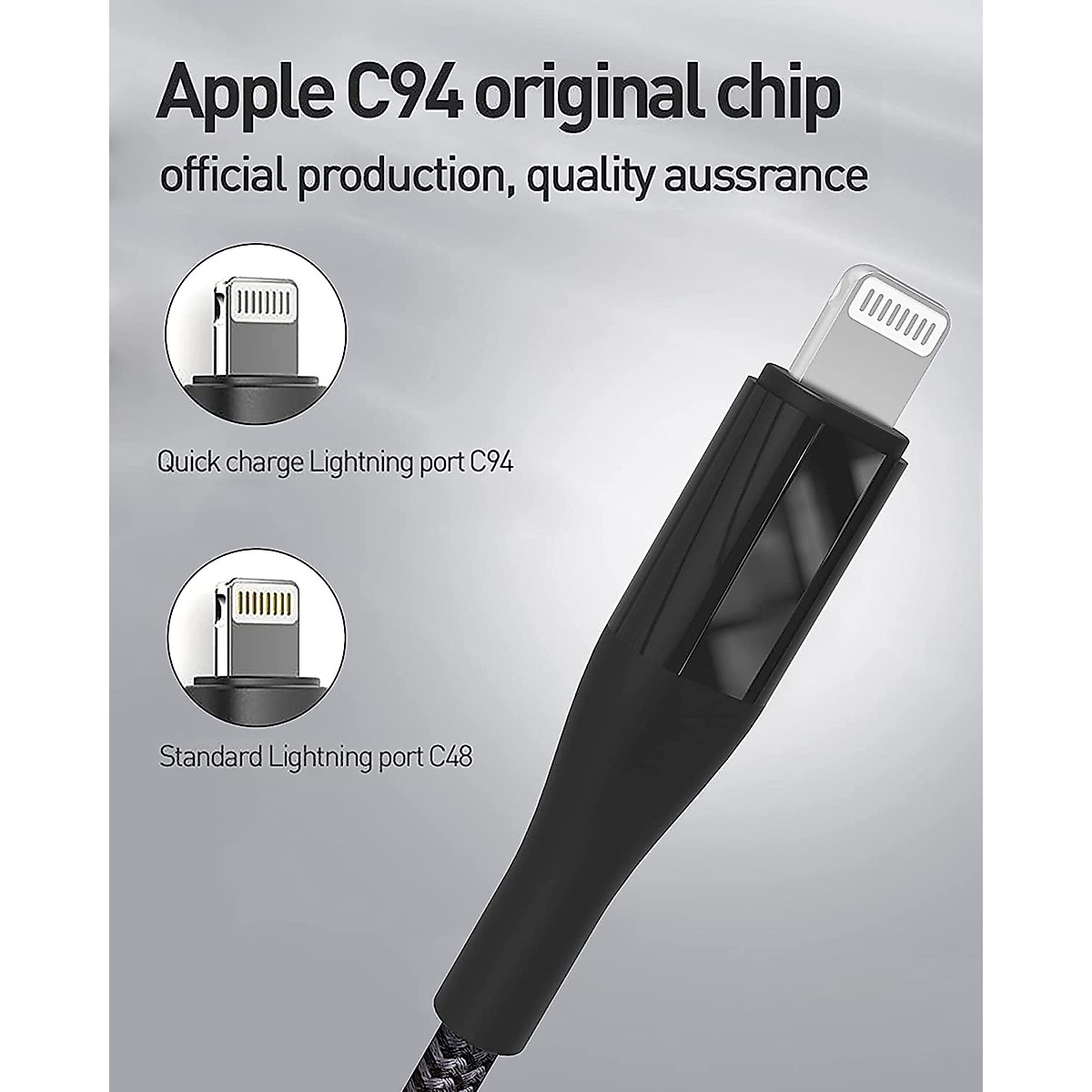 ANDNOVA USB C to Lightning/USB c Cable 10 Ft, Type-C to iPhone PD Fast Charging Cable Compatible with iPhone 13/13 Mini 12 Pro Max/12/11 Pro/X/XR/XS Max / 8/8 Plus