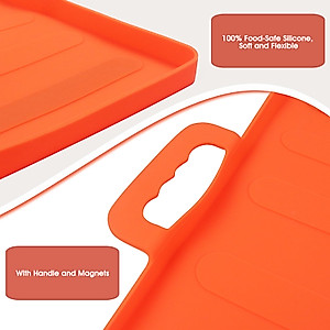 Silicone Griddle Mat for Blackstone,Polished Bottom Surface Grill Cover for Blackstone Protector Outdoor,Heavy Duty Food Grade Silicone Mat,Protective Cover for Outdoor Barbecue Tools (28in)