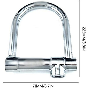 DULASP Bike Lock Heavy Lock Warehouse Waterproof Keyed High Security With3 Keys for Road Bikes, Motorcycle, Shop Doors U Lock