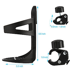 Accmor Bike Water Bottle Holder No Screws, Bike Cup Holder, Water Bottle Holders for Bike, Universal Drinks Holder for Large Bottles, Bike Water Bottle Cages Fits Most Bicycles, 1 Pack