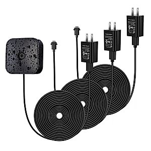 Ayotu 3Pack 16ft/5m Power Cable for Blink Outdoor/Indoor 3rd/XT2/XT Camera, Waterproof Outdoor Power Adapter with Charging Cord, No Need Change Battery (No Camera), Black