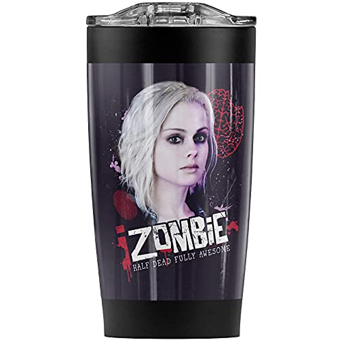 Logovision Izombie Liv Take A Bite Stainless Steel Tumbler 20 oz Coffee Travel Mug/Cup, Vacuum Insulated & Double Wall with Leakproof Sliding Lid | Great for Hot Drinks and Cold Beverages