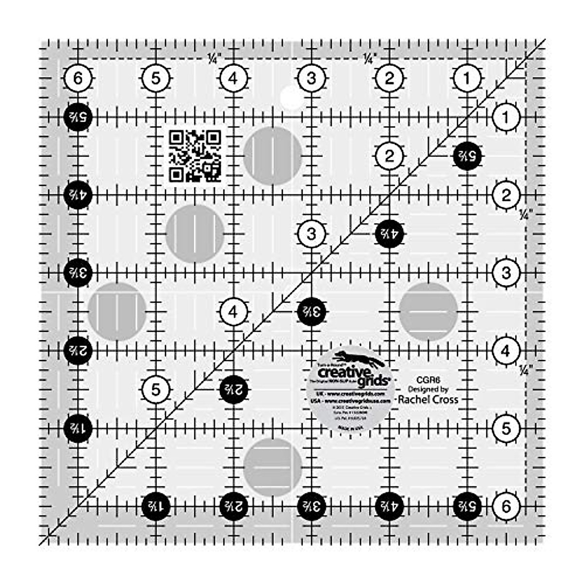 Creative Grids Quilt Ruler 6-1/2in Square - CGR6