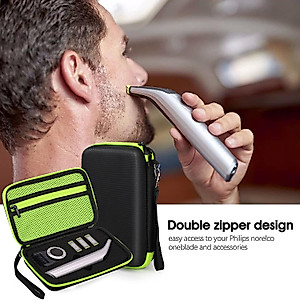Hard Case for Philips Norelco OneBlade Pro QP6520/70 QP6510/70 QP6530/70 QP6550/70, Hybrid Electric Trimmer and Shaver Travel Case Protective Storage Bag (Only Case)