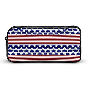 American Flag Design Pencil Case Pencil Pouch Coin Pouch Cosmetic Bag Office Stationery Organizer