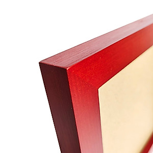 ZXT-parts 8x10 Picture Frames Red Photo Frame. Solid Wood, Plastic Panel （not Glass）, The Tabletop or The Wall.