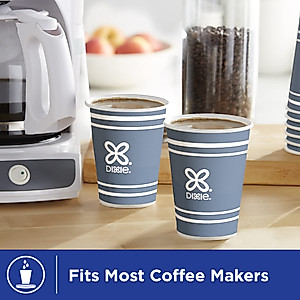 Dixie To Go Medium Paper Coffee Cups With Lids, 12 Oz, 132 Count, Disposable Cups For On-The-Go Hot Beverages